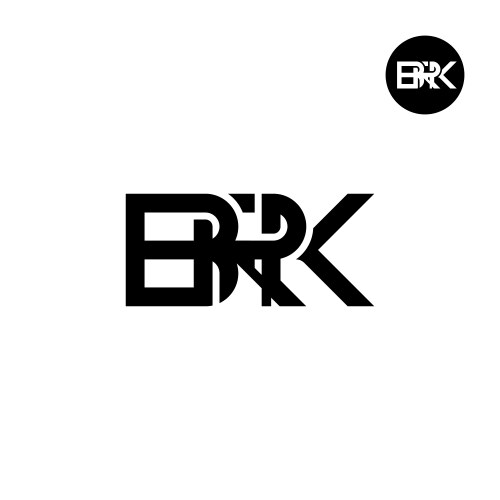 Brk circle letter logo design – Royalty-Free Vector | VectorStock