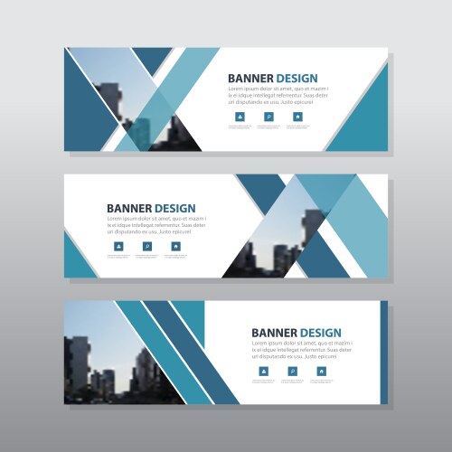 Blue black triangle abstract corporate bu Vector Image