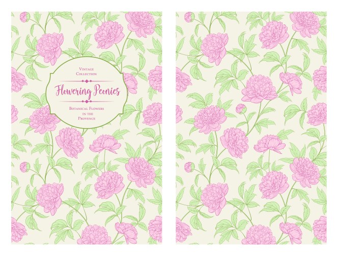 Botanical cover design Royalty Free Vector Image