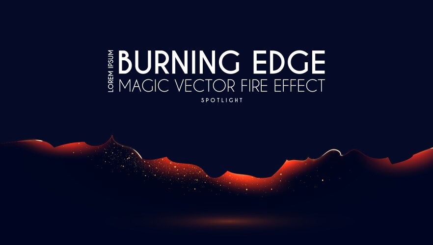 Burining ragged edge shining design fire Vector Image