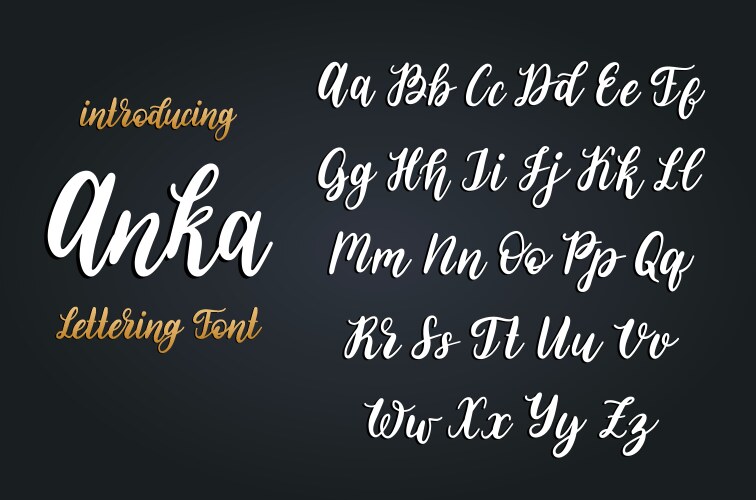 Hand lettering alphabet calligraphy font Vector Image