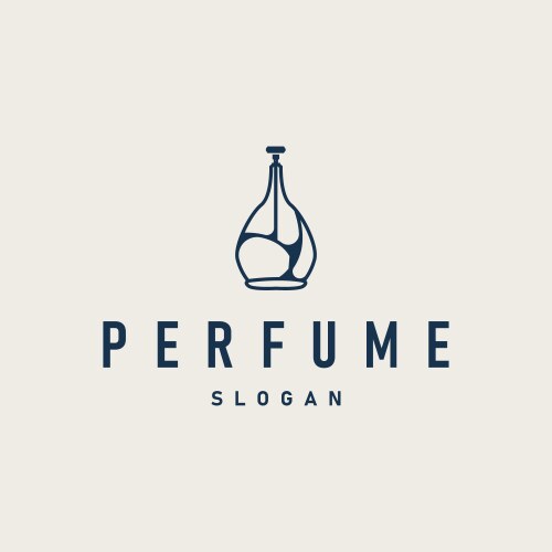 Perfume logo design of aromatic Royalty Free Vector Image