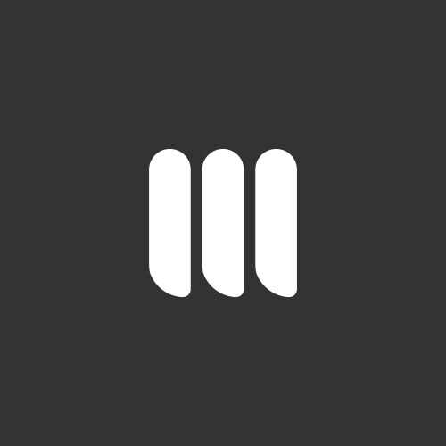 Three stripes curves logo Royalty Free Vector Image