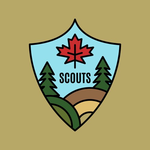 Squirrel shield brown logo emblem Royalty Free Vector Image