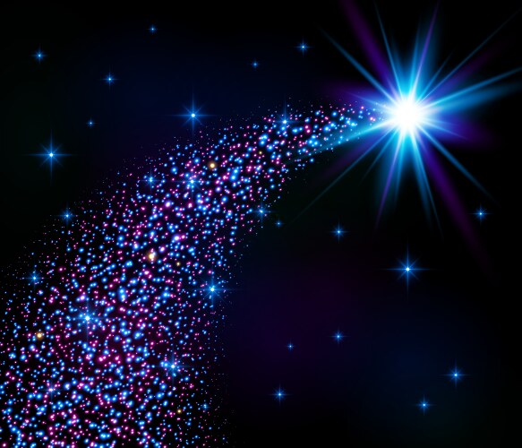 Blue shining magic light background Royalty Free Vector