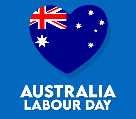 Happy celebrate labour day australia Royalty Free Vector