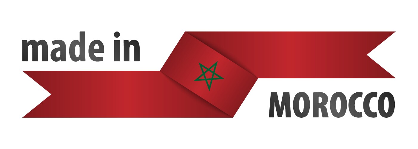 Made in morocco graphic and label Royalty Free Vector Image