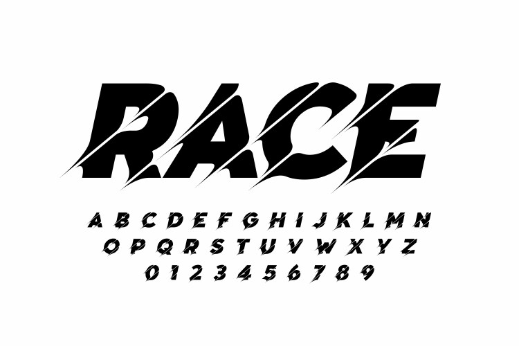 Calligraphy hand lettering brush font alphabet Vector Image