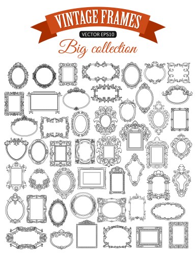 Architecture design rococo style window with gold Vector Image