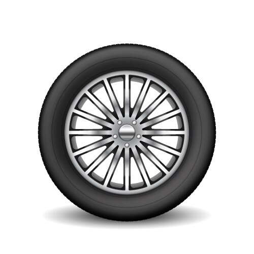 Car tires isolated on white background Royalty Free Vector