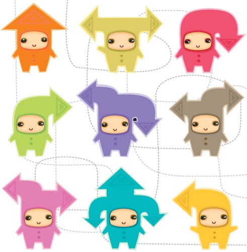 Kids having a dialogue communication concept Vector Image