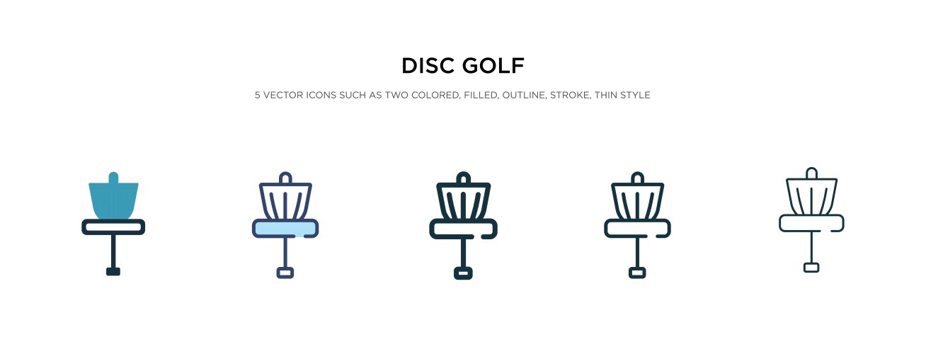 Disc golf logo or icon Royalty Free Vector Image