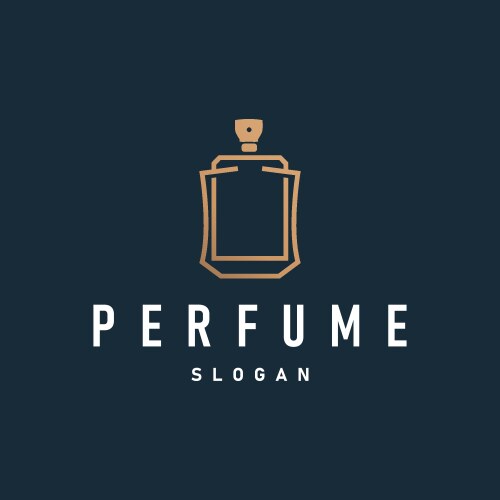 Perfume logo design of aromatic Royalty Free Vector Image