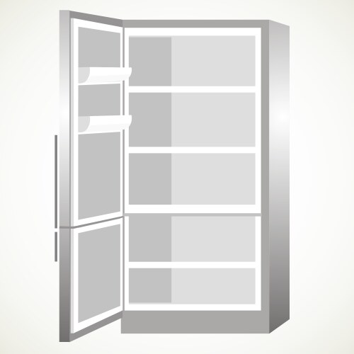 Empty Commercial Refrigerator Royalty Free Vector Image