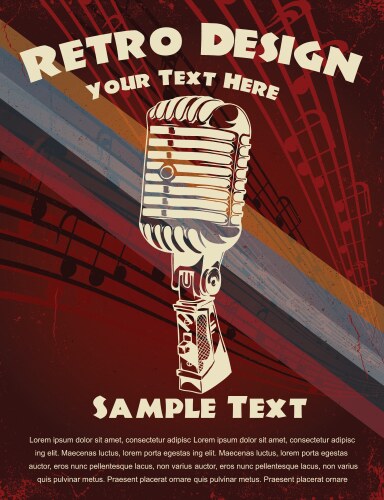 Retro concert poster Royalty Free Vector Image