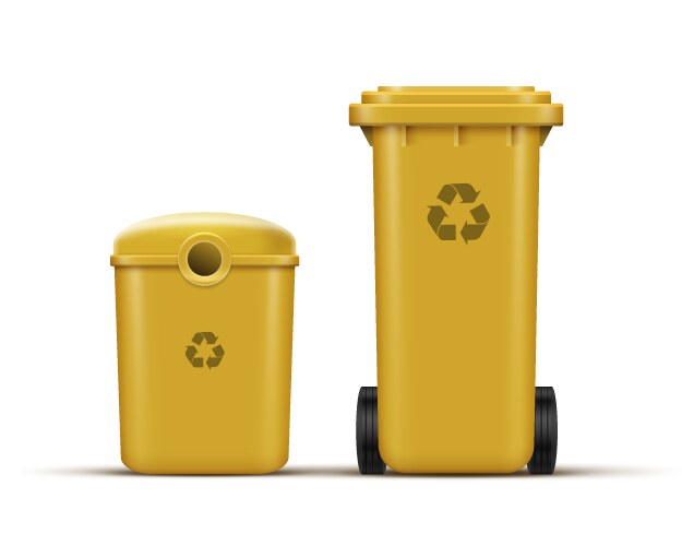 Colorful recycle trash bins set Royalty Free Vector Image Colorful recycle trash bins set Royalty Free Vector Image