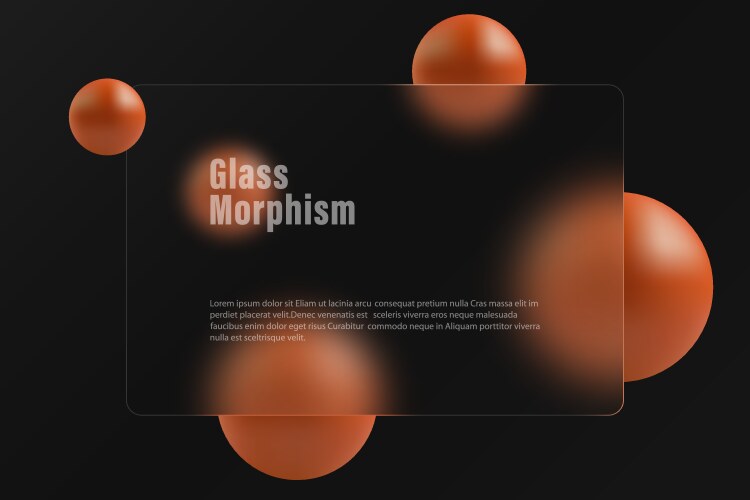 Transparent rectangular frame in glass morphism Vector Image