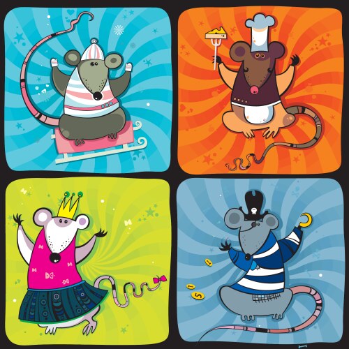 Cartoon rats Royalty Free Vector Image - VectorStock