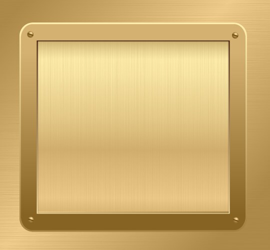 Bronze plaque Royalty Free Vector Image - VectorStock