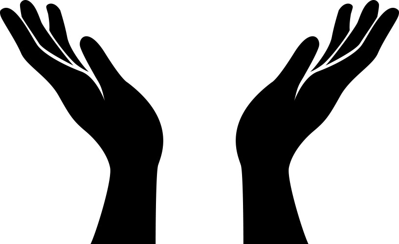 Praying hands symbolizing gratitude hope Vector Image