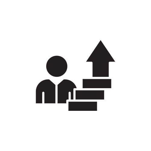 Personal development icon set human career growth Vector Image