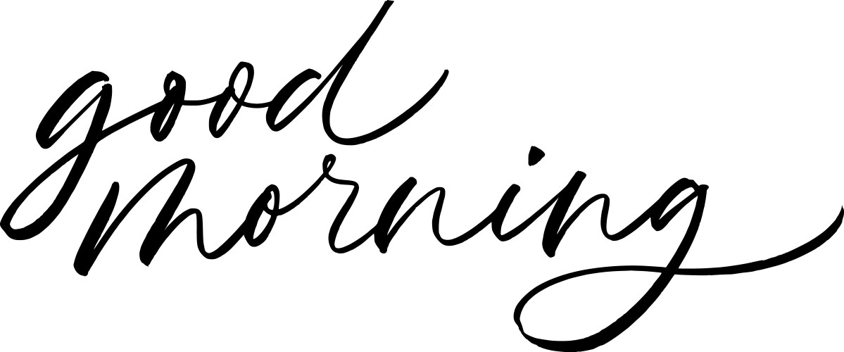 Good morning gorgeous calligraphy Royalty Free Vector Image