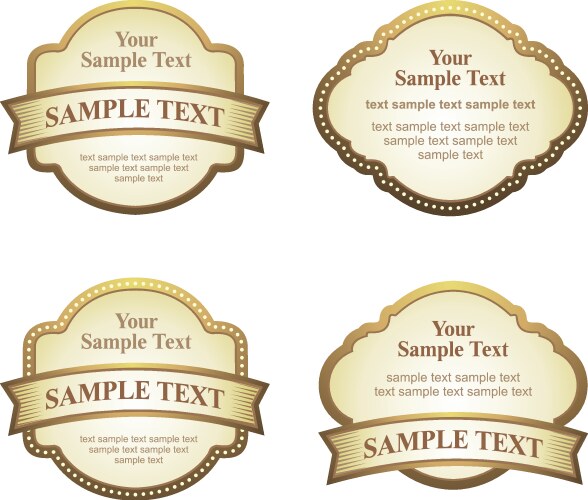 Various labels graphic Royalty Free Vector Image