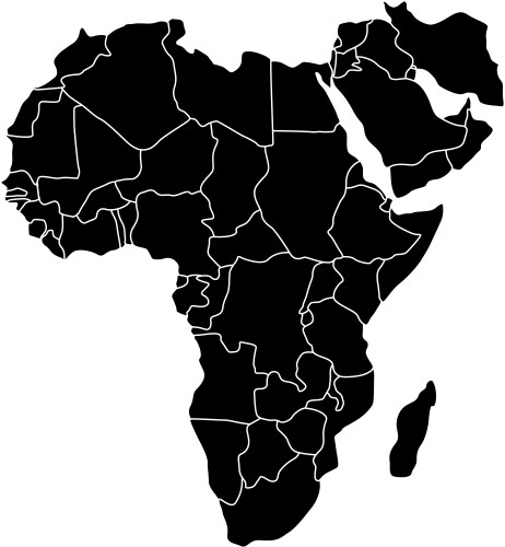 Middle East Map - Country Borders Royalty Free Vector Image