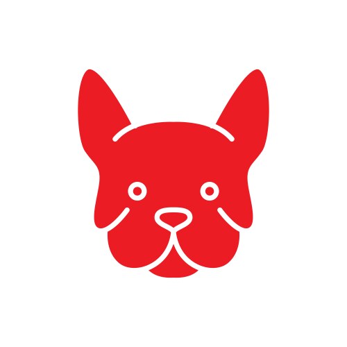 Dog cute logo design icon Royalty Free Vector Image