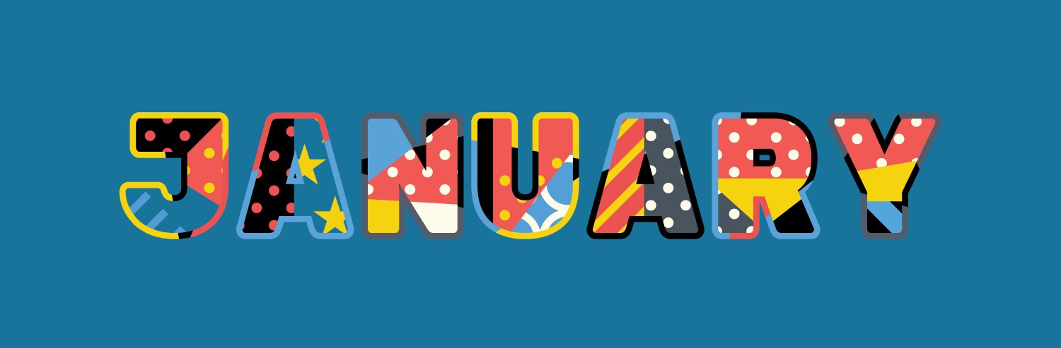 January Word Vector Images (over 2,800)