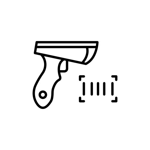 Scanner gun icon isolated on white background Vector Image