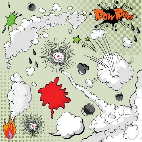 Comic book explosion Royalty Free Vector Image