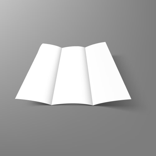 White blank paper mockup on transparent background