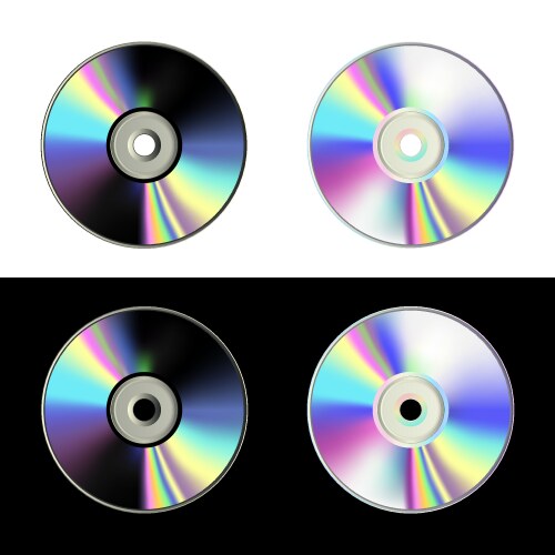 Realistic cd disk on transparent background Vector Image