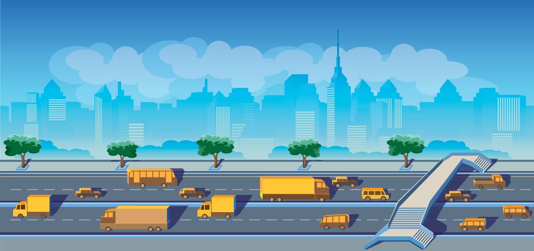 Cartoon Highway Background Vector Images (over 5,300)