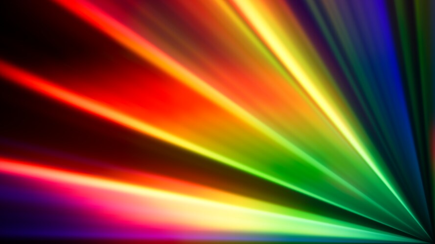 Ainbow gradient dispersion glowing rays and flare Vector Image