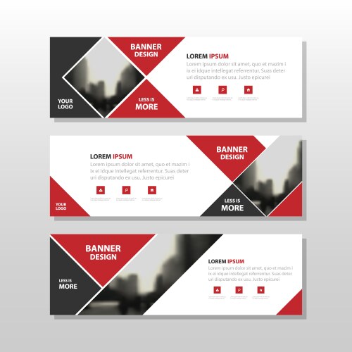 Abstract geometric banner with triangle Royalty Free Vector