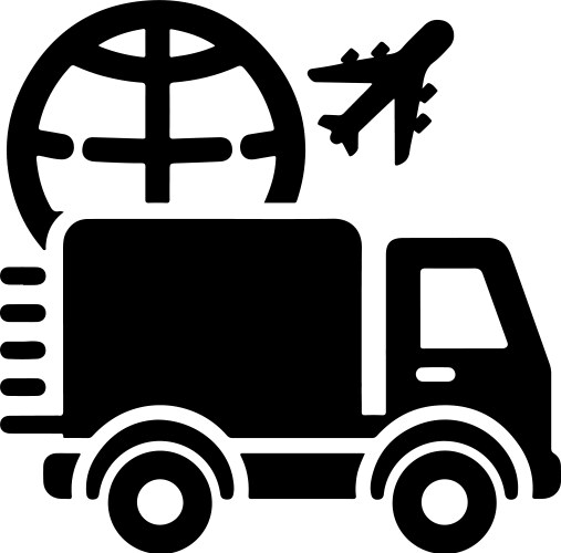 Simple transport icon logo art silhouettes Vector Image