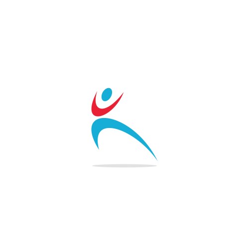 Active people dance logo Royalty Free Vector Image