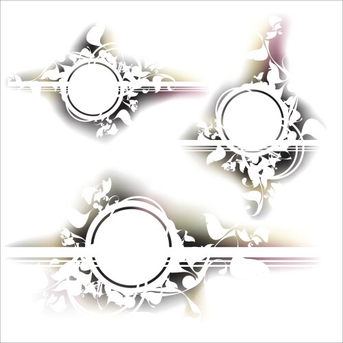 Floral label frame 17 Royalty Free Vector Image