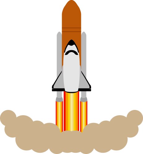Rocket taking off Vector Images & Graphics for Commercial Use | VectorStock