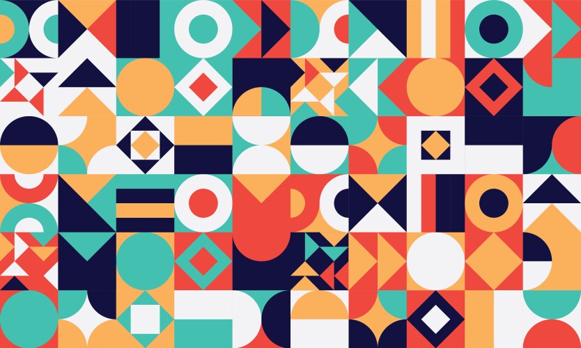 Simple geometric pattern bright color Royalty Free Vector
