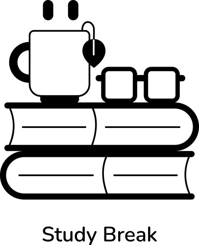 Study break Royalty Free Vector Image - VectorStock