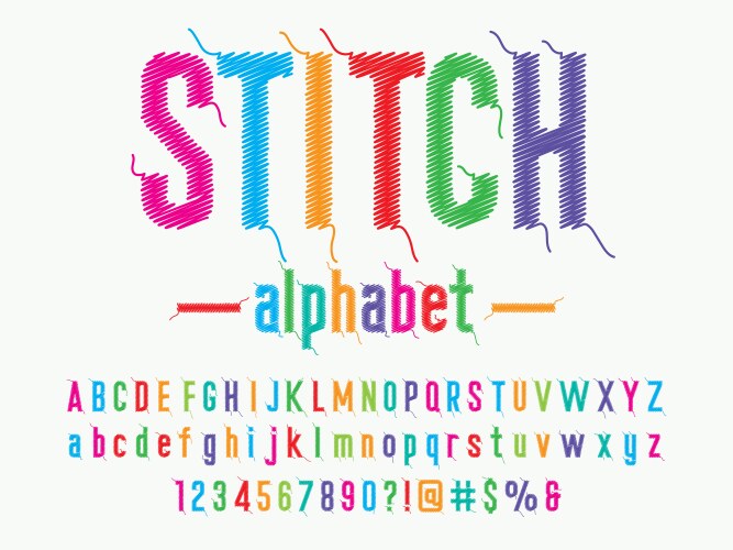 Thread font Royalty Free Vector Image - VectorStock