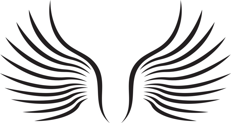 Wing set graphic icon design template Royalty Free Vector