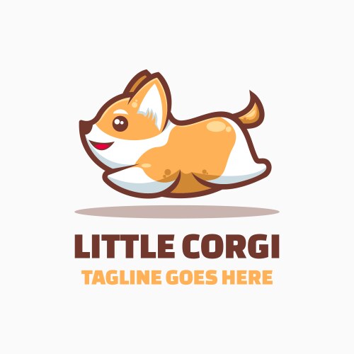 Corgi dog logo Royalty Free Vector Image - VectorStock