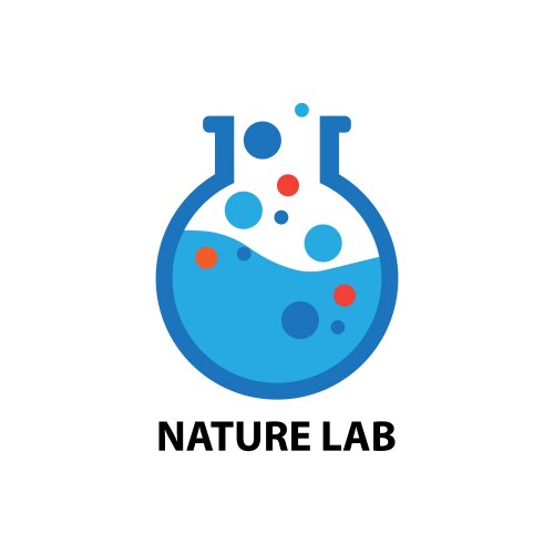School science lab logo icon design Royalty Free Vector