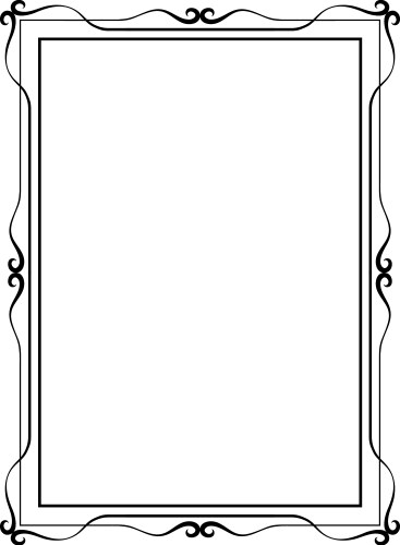 Simple ornamental decorative frame Royalty Free Vector Image