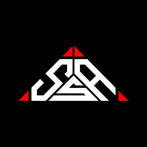 Ssa letter logo creative design with graphic Vector Image