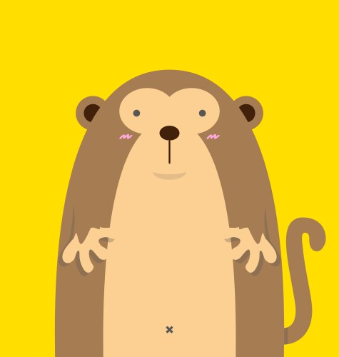 Cute Fat Monkey Cartoon Vector Images (over 150)